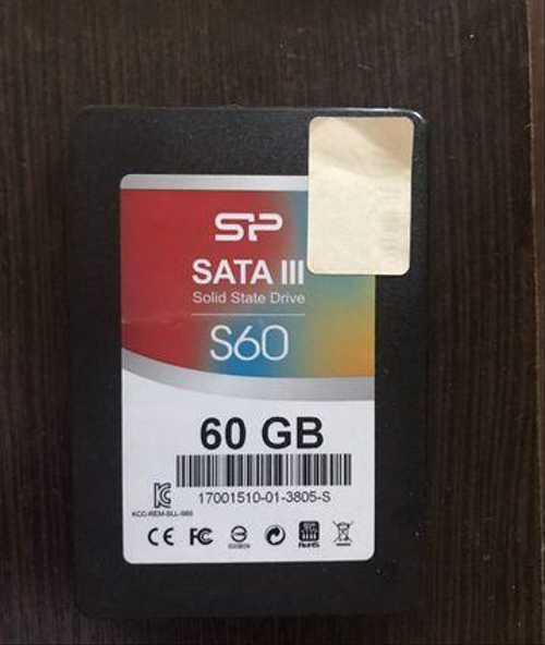 SSD накопитель silicon power S60 SP060gbss3S60S25