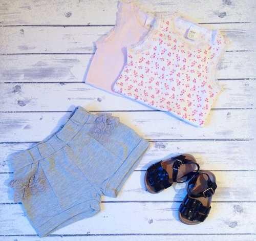 Сандалики до 12 см, боди HM, 68-74-80