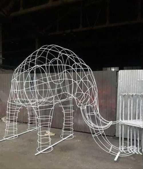 Декоративные металлические слоны