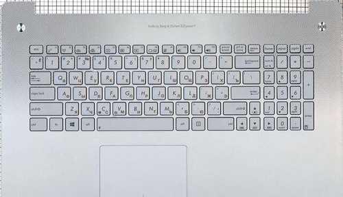 Клавиатура для ноутбука Asus N750 серебристая топ