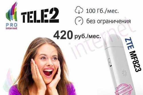 Модем Zte Mf823 под Роутер + Сим Теле-2 100Гб