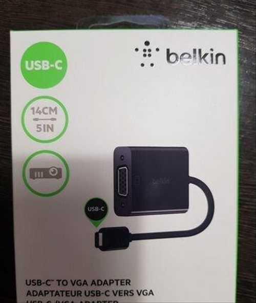 Переходник Belkin USB Type-C - VGA, 0.15 м