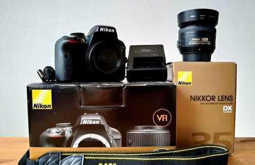 Зеркальный фотоаппарат Nikon с объективом