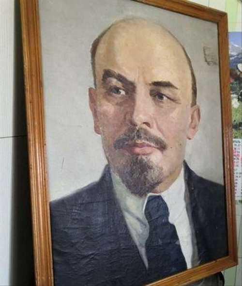 Картина портрет Ленина на холсте
