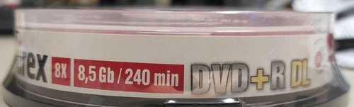Диск DVD+R DL 8.5Gb Mirex DL, 10 шт