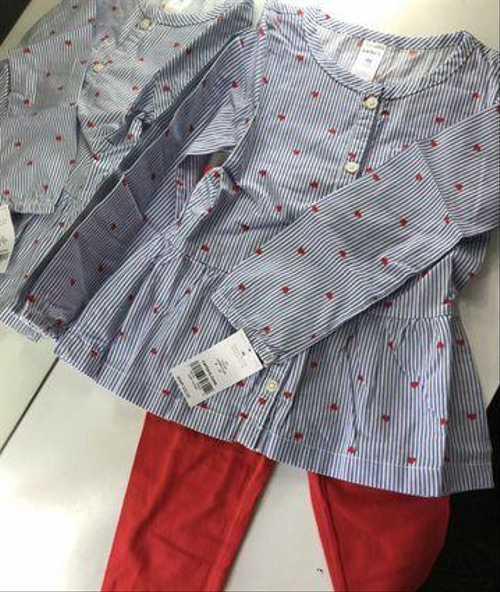 Детская одежда: туника+легинсы carter’s