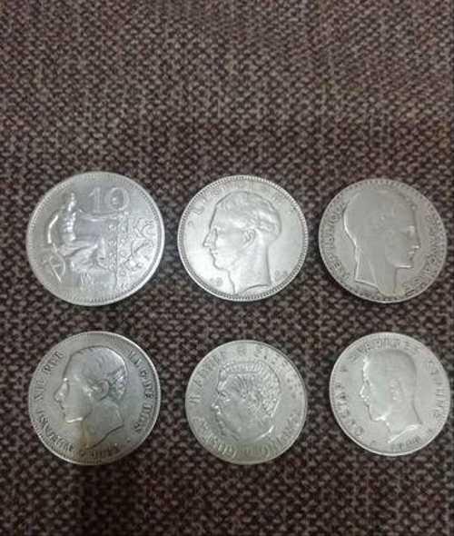 Серебряные монеты разных стран