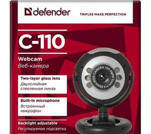 Вебкамера Defender C-110, 0.3 mp, микрофон