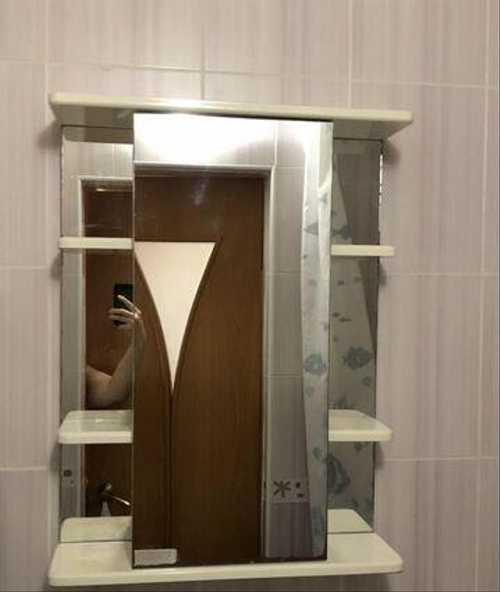 Шкафчик для ванной навесной с зеркалом бу