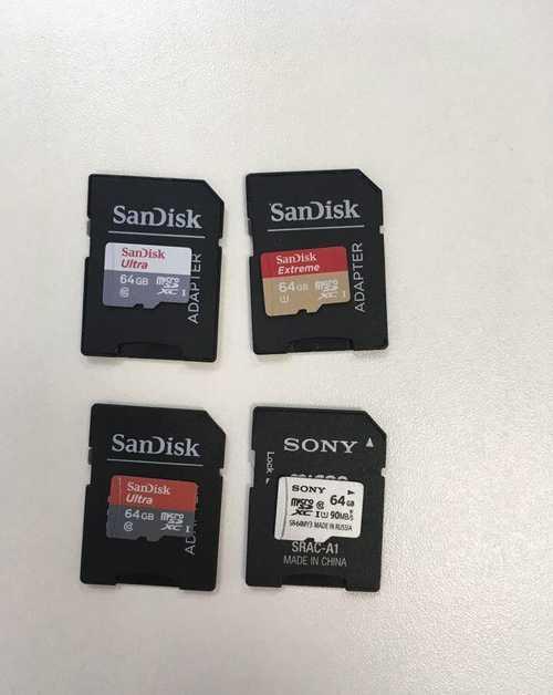 Карты памяти MicroSD 32gb, 64gb, 128gb