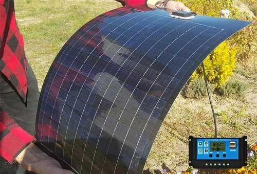 Солнечная панель гибкая, 18V 25W с контроллером