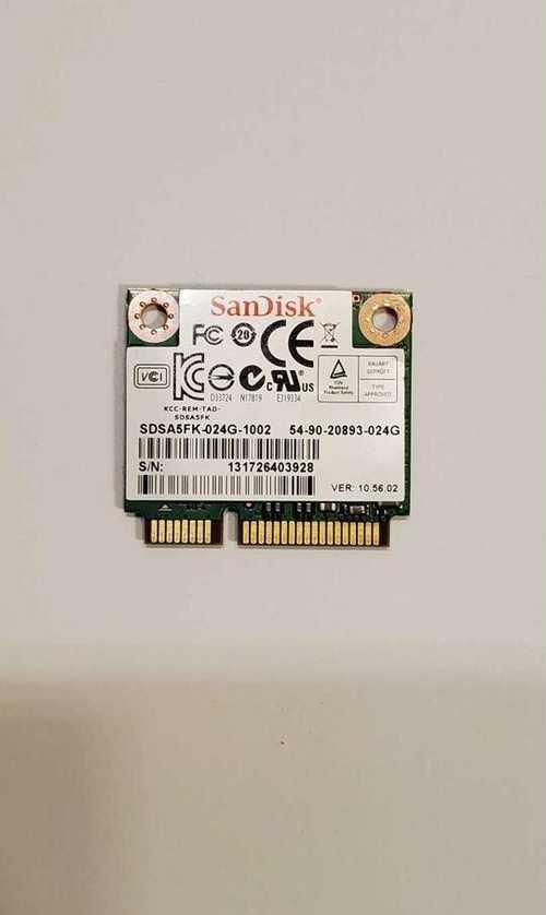 Жесткий диск SSD 24Gb msata sandisk sdsa5FK-024G-1