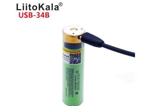 Аккумуляторы microUSB 18650 3400mAh Liitokala