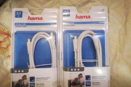 Кабель антенный Hama, coax (M) - coax (F), 1.5 м