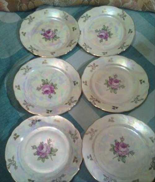 Старинный набор тарелок Kahla Германия
