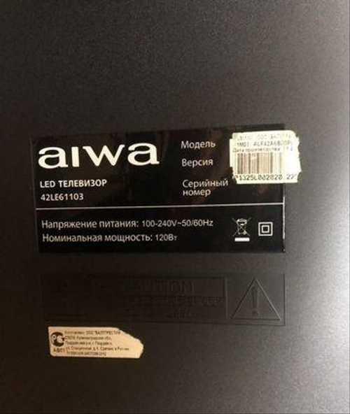 Телевизор aiwa 42LE61103 на запчасти