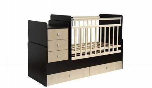 Кровать детская Фея 1100 венге-клен