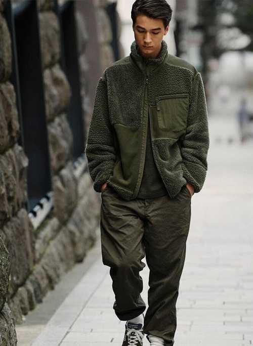 Флиска Uniqlo x Engineered garments Olive M