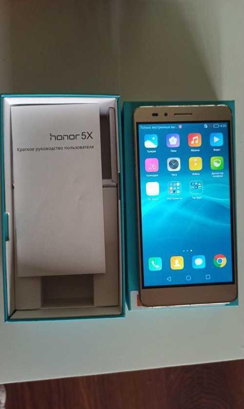 Телефон б/у honor 5x. Gold. Золотой
