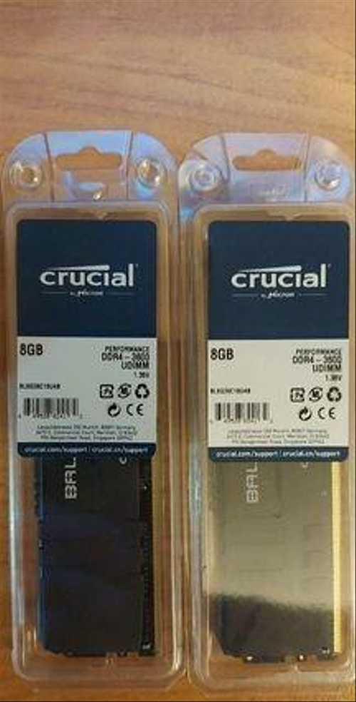 Озу Crucial Ballistix 16Gb DDR4 8 Gb x2