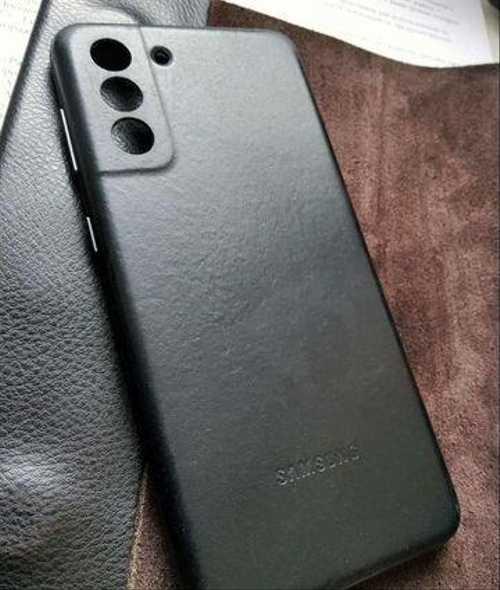 Оригинальный кожанный чехол Samsung Galaxy S21+