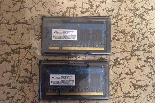 So-Dimm DDR2 2x512 Mb. Elixir. Комплект