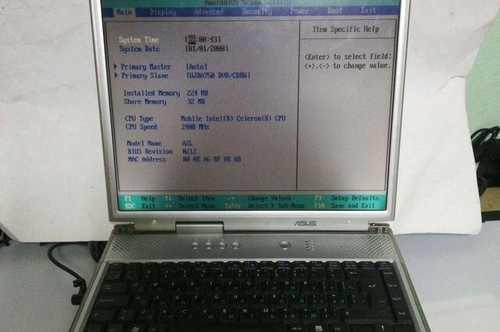 Ноутбук Asus A2500L на запчасти
