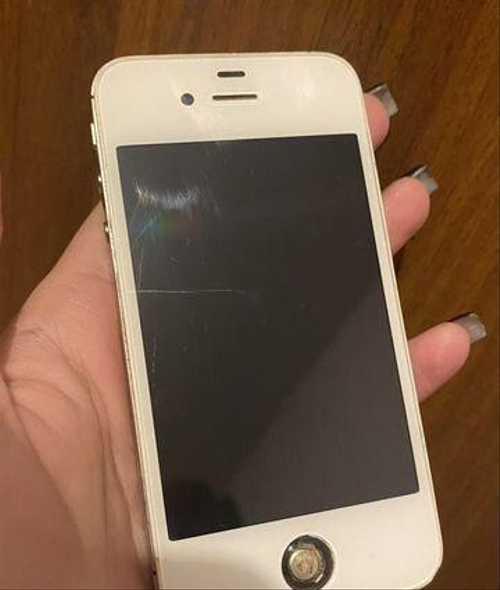 Телефон iPhone 4s 16гб оригинал (белый)