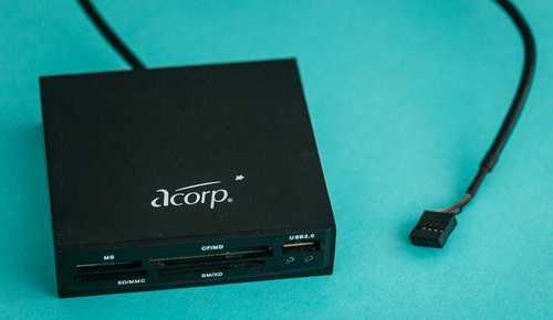 Картридер внутренний 3.5" acorp crip200-B