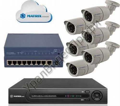 Лучший комплект видеонаблюдения IP уличный 6 960Р