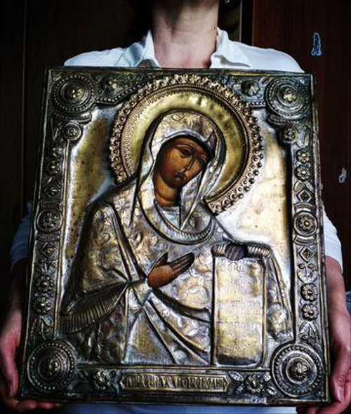 Большая икона Богородица Деисусного Чина 44x38 см