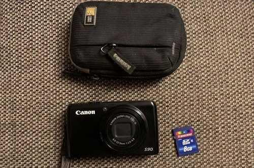 Canon powershot S90 + карта 8 Gb + чехол