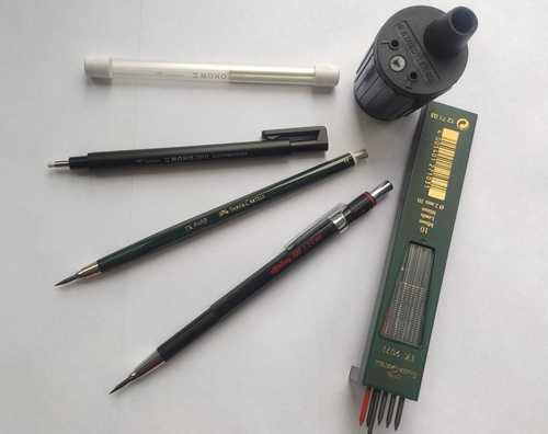 Цанговые карандаши Rotring и Faber-Castell (2 мм)