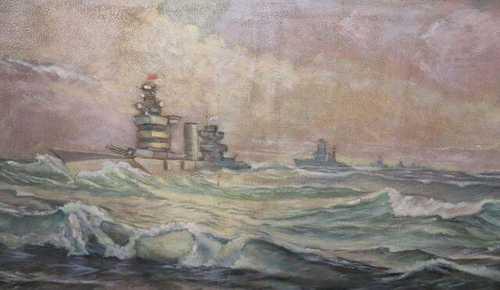 Старая картина Флот Вмф Корабли СССР