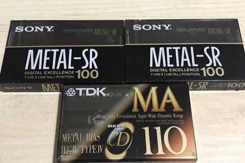Аудиокассеты Sony Metal-SR100 и TDK MA110