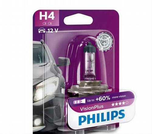 Галогенная лампа H4 Philips Vision Plus 12342VPB1