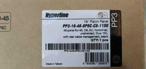 Патч-панель Hyperline PP3-19-48-8P8C-C6-110D