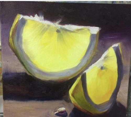 Картина маслом на холсте «Лимоны»