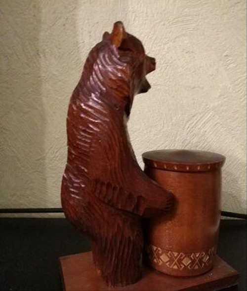 Богородская игрушка медведь с бочкой СССР