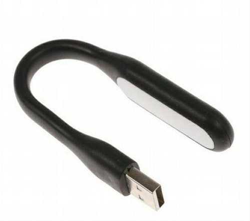 USB светильник на гибкой ножке (6 LED), черный