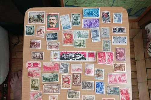 Набор марок, посвящённые Сталину