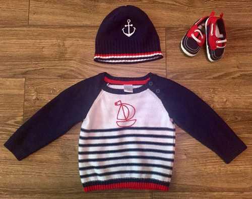 Комплект (шапочка, кофта, пинетки)