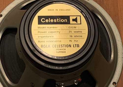 Динамик Celestion 1978 года Blackback greenback 12