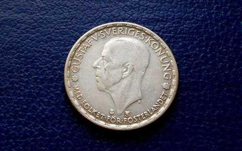 DDL Швеция 1 крона 1949 серебро