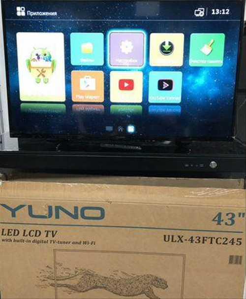 Телевизор smart tv 43" Yuno ulx-43ftc245