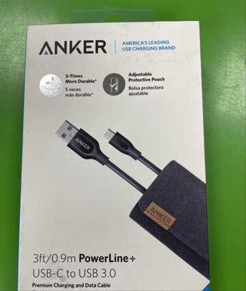 Кабель anker PowerLine+ USB Type-C - USB (A8168)