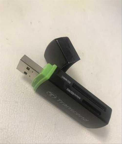 Картридер USB Transcend, Micro SD/M2, SD/MMC