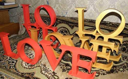 " love ", буквы, разные комплекты