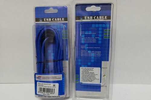 Кабель USB 3.0 AM-microBM, блистер, синий, 3м