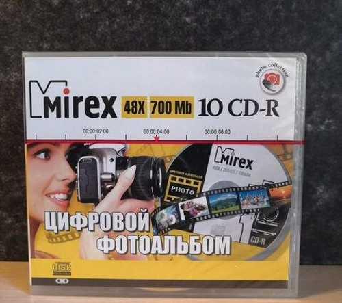 Диск CD-R 700Mb 48x Mirex запечатан 10 шт